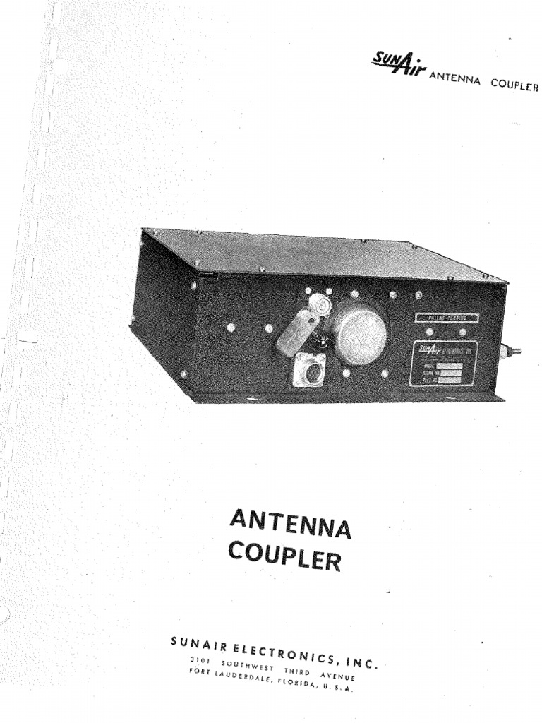 Antenna Coupler Installation Guide | PDF | Antenna (Radio) | Electrical ...