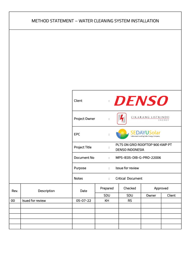Water Cleaning System Installation Guide | PDF | Pipe (Fluid Conveyance ...