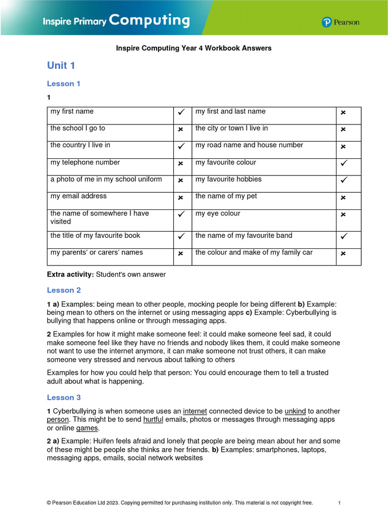 InspireComputing Y4 WB Answers | PDF | Data Compression | Page Layout