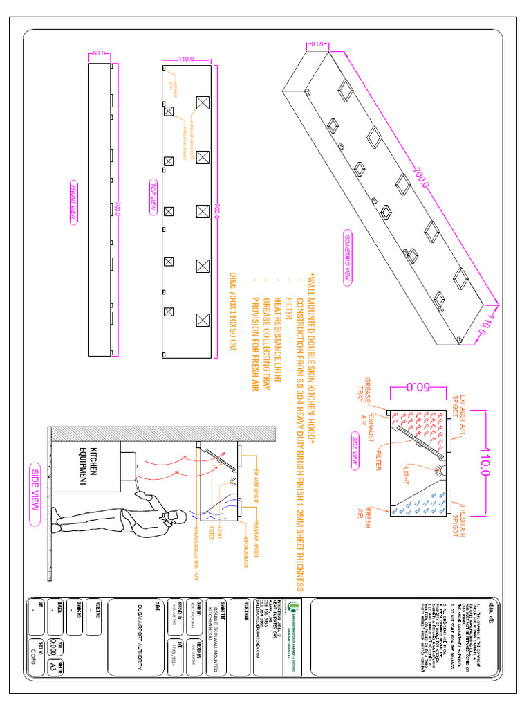 Wall Mounted Double Skin Kitchen Hood 17-02-2024 | PDF