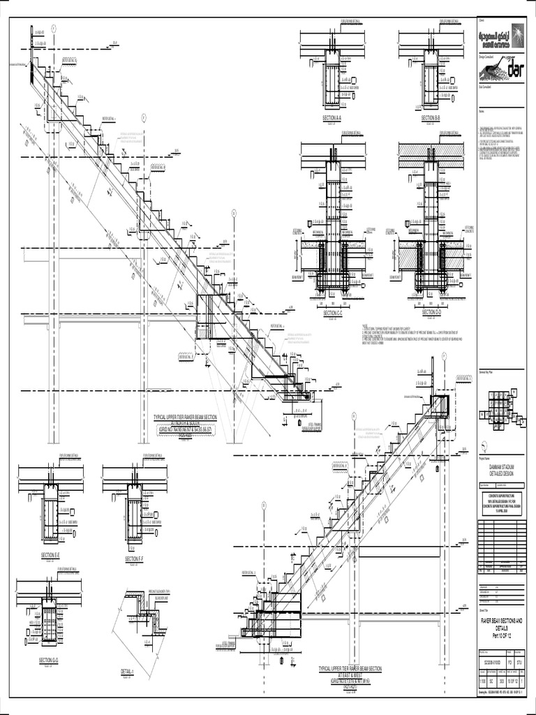 Section A-A Section B-B: Raker Beam Sections and Details Part 10 OF 12 ...