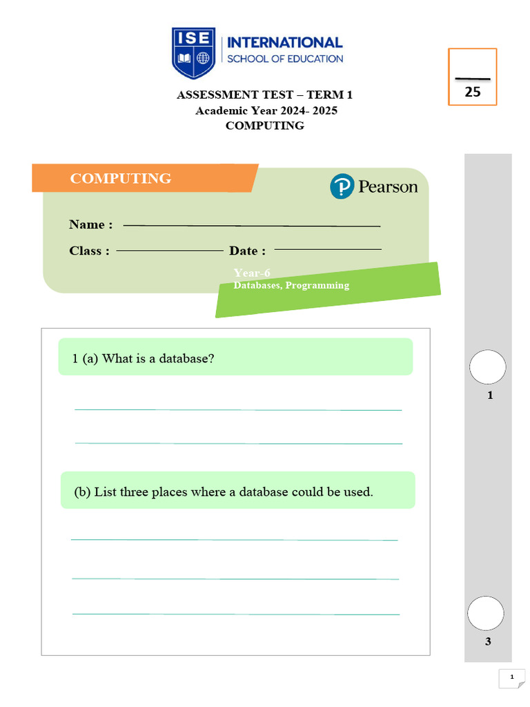 Y6 Assessment1 Ict | PDF | Databases | Information Retrieval