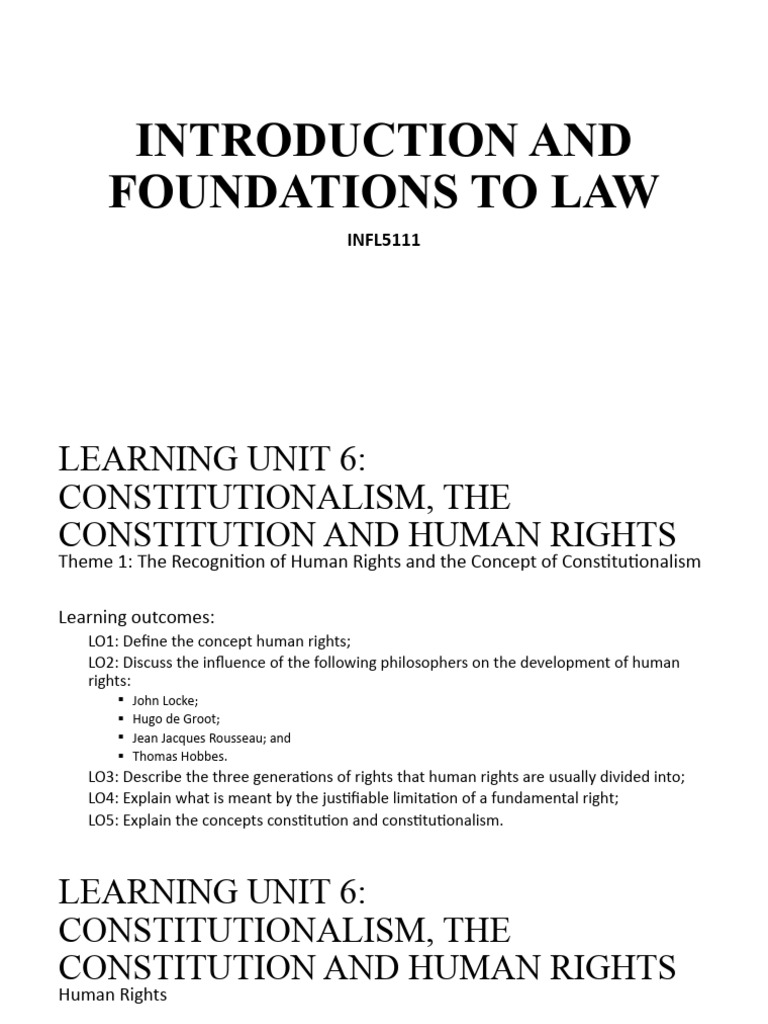 Learning Unit 6 Theme 1 & 2 | PDF | Human Rights | Constitution