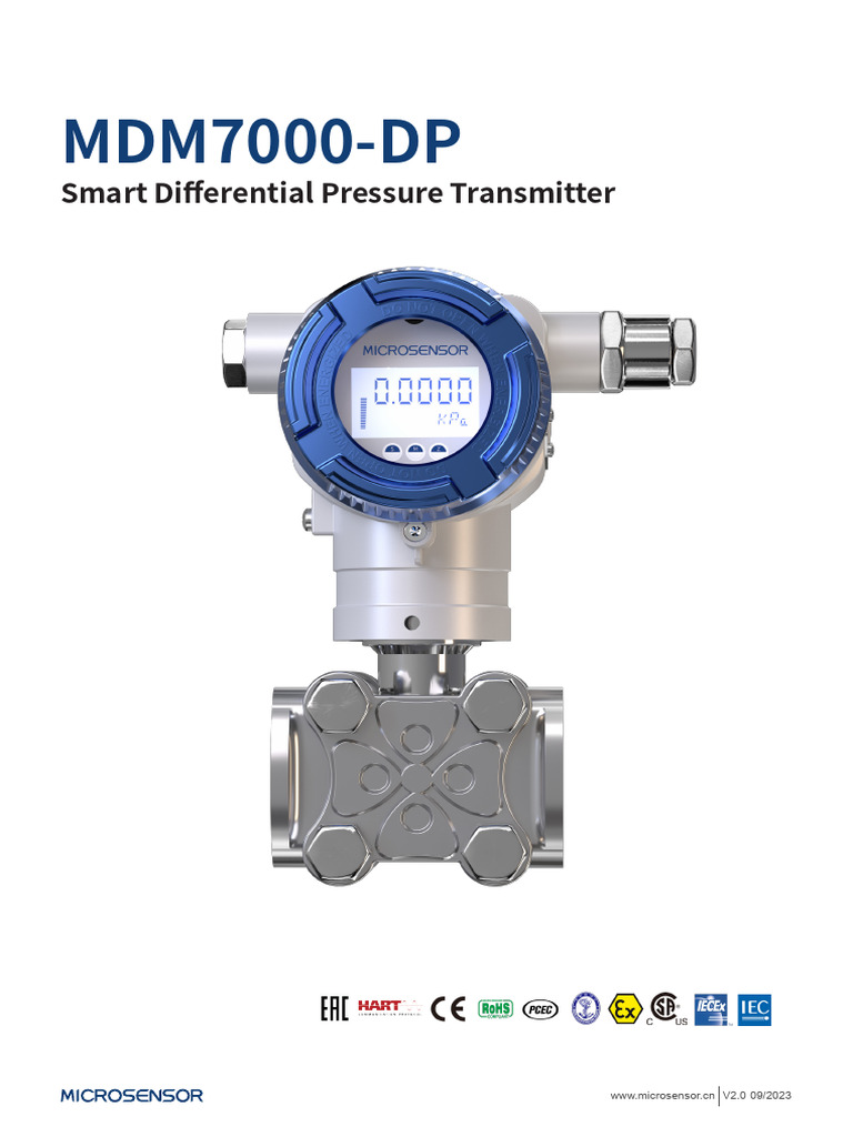 MDM7000-DP-Smart-Differential-Pressure-Transmitter | PDF | Pressure ...