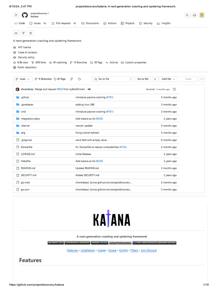 Projectdiscovery - Katana - A Next-Generation Crawling and Spidering ...