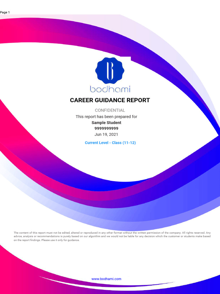 Sample Report - For Career Analysis | PDF | Perception | Creativity