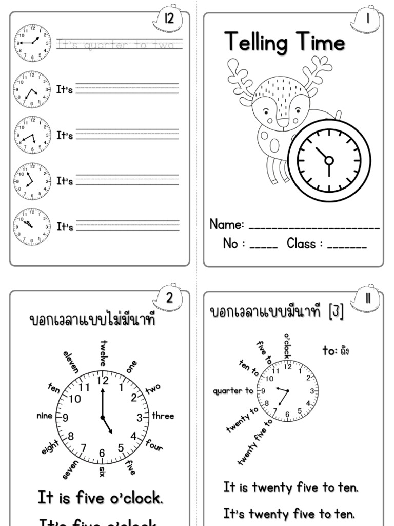 Telling Time in English | PDF | Language Arts & Discipline