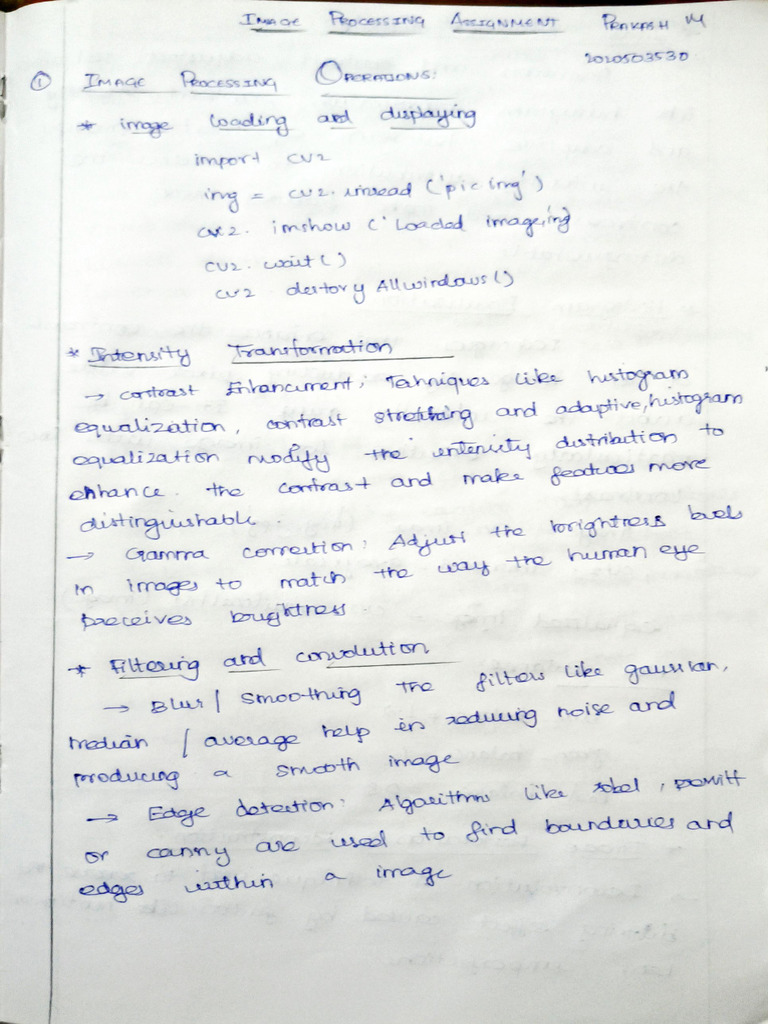 image processing assignment | PDF