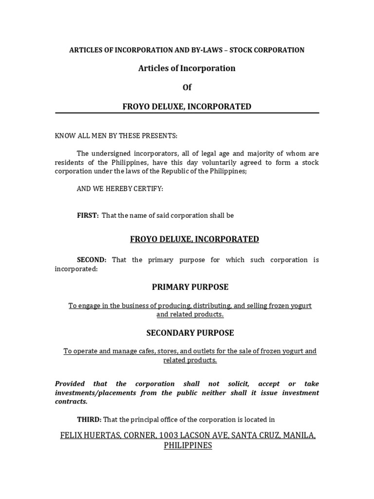 Froyo Deluxe Inc. Setup Guide | PDF | Proxy Voting | Manila