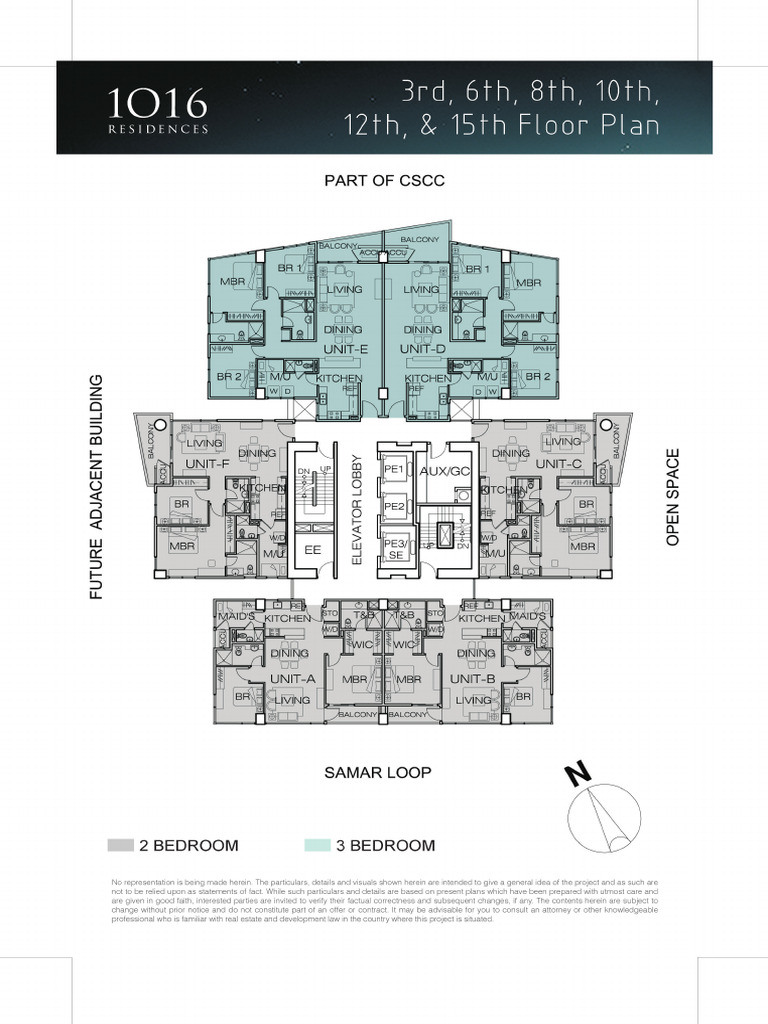 1016 3rd, 6th, 8th, 10th, 12th & 15th Floor Plan | PDF