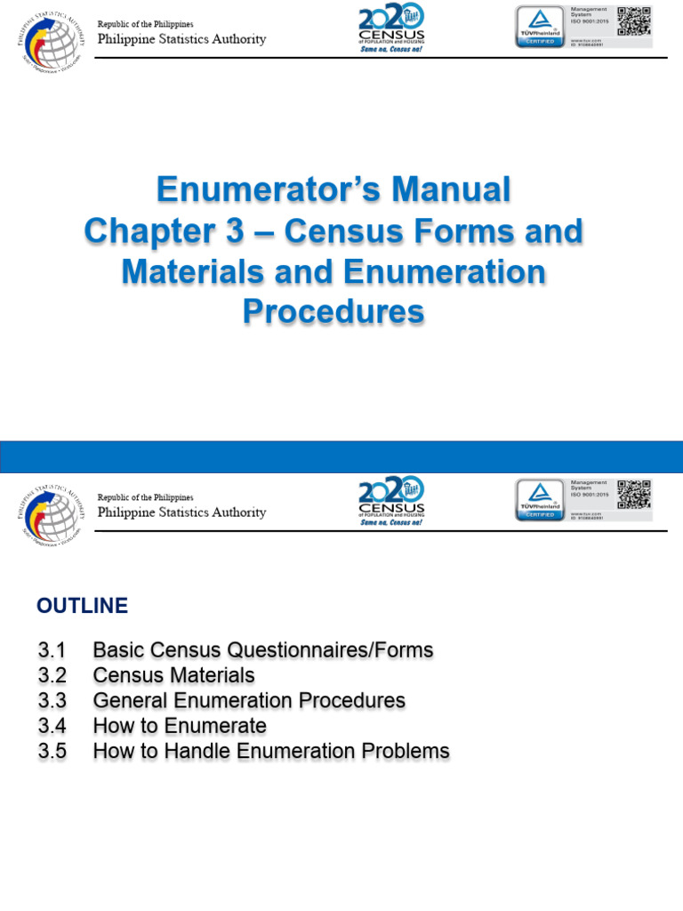 Census Forms and Materials and Enumeration Procedures - EN 2020 | PDF ...