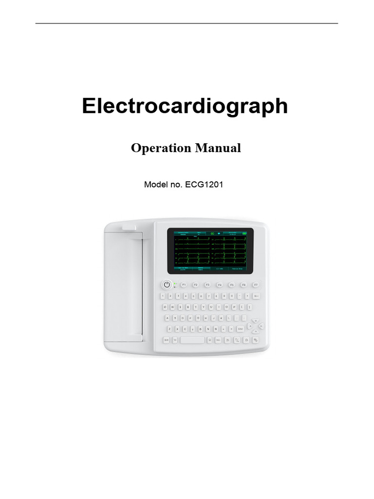 12 Channel ECG Operation Manual | PDF | Electrocardiography | Usb