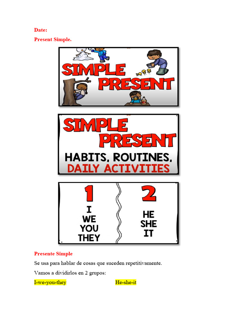 Present Simple Grammar Guide | PDF | Language Arts & Discipline