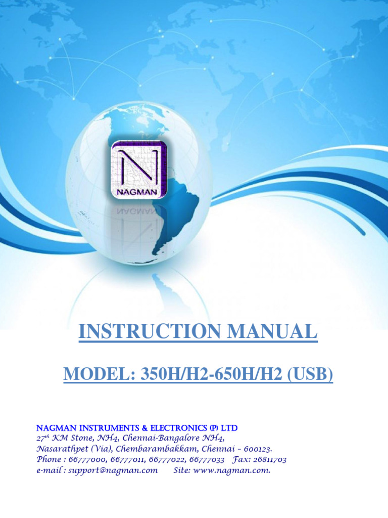 Nagman 350H/H2-650H/H2 Manual | PDF | Ac Power Plugs And Sockets ...