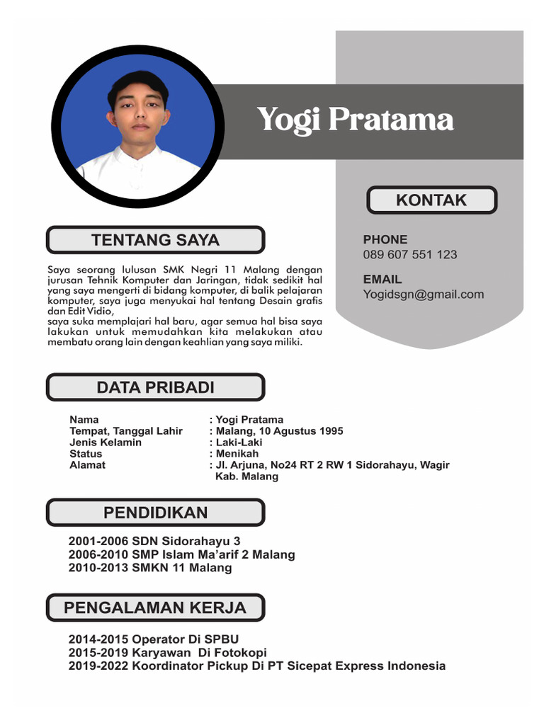 CV Yogi Pratama | PDF