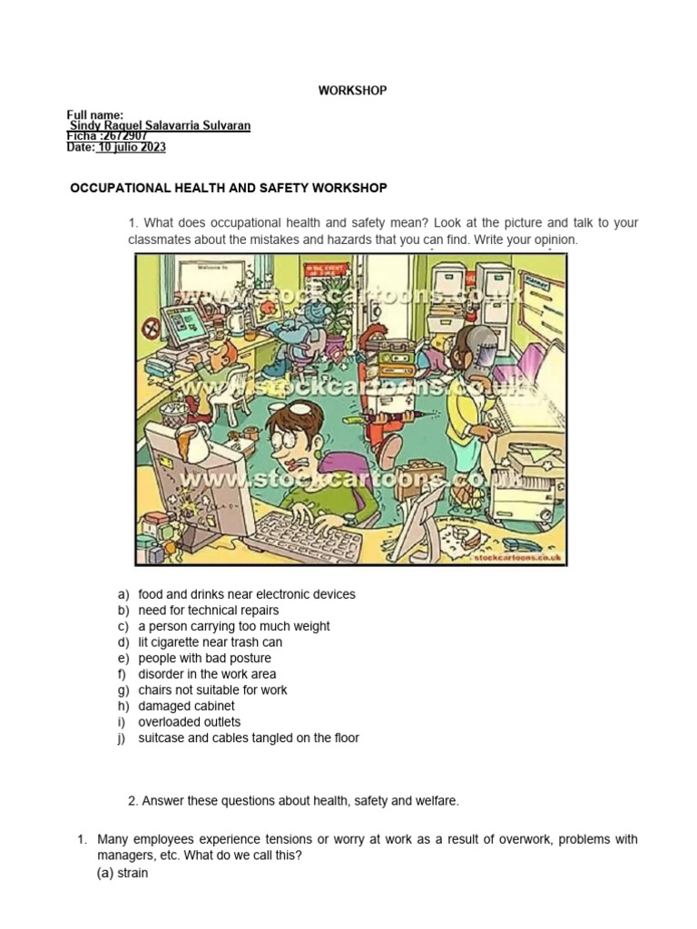 Práctica Ingles | PDF | Occupational Safety And Health | Safety