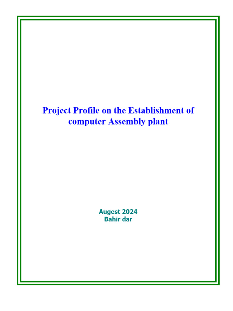 Computer Assembly Plant | PDF | Expense | Net Present Value