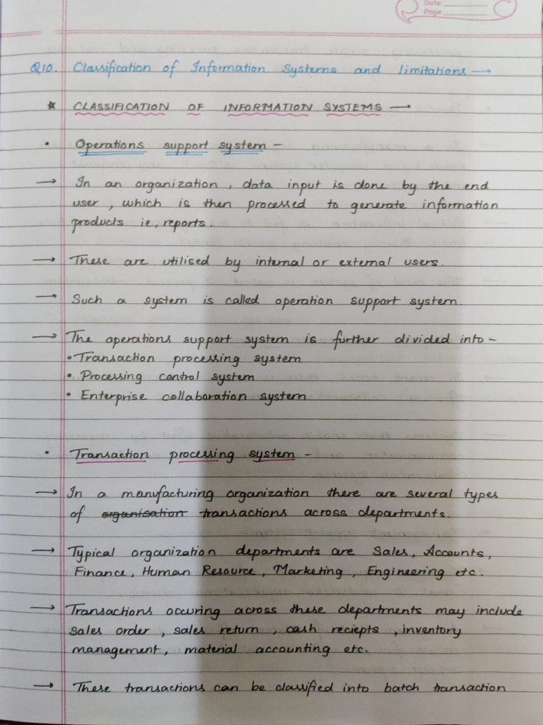 Classification and Limitations of Information Systems | PDF ...