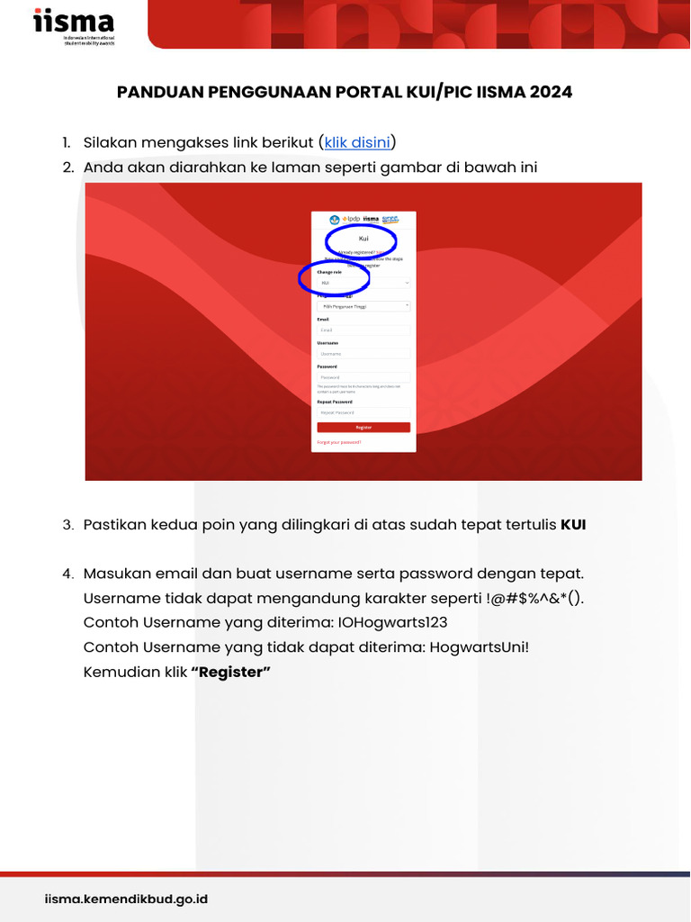 Panduan Portal KUI IISMA 2024 | PDF