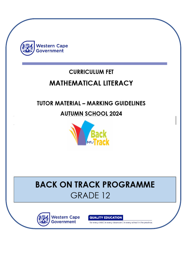 MLIT Tutoring Material (Autumn School) - Marking Guidelines | PDF ...