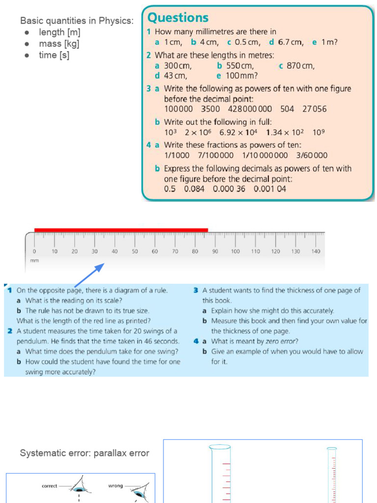 Year 10 Term 1 Physics Exercises | PDF