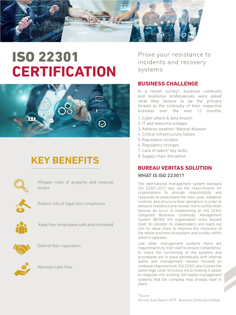 ISO 22301 Business Continuity | PDF | Audit | Business
