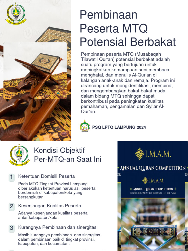 Pembinaan Peserta MTQ Potensial Berbakat | PDF