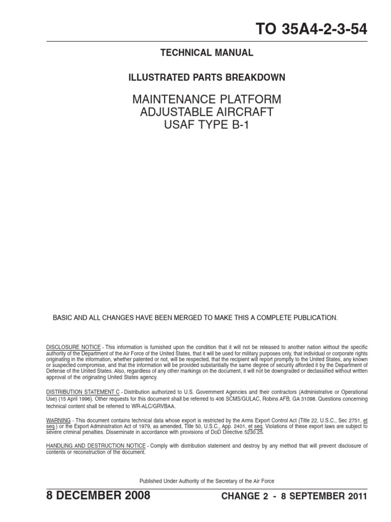 TO - 35A4-2-3-54 - Technical Manual - IPB B-1 | PDF | Screw | Nut ...