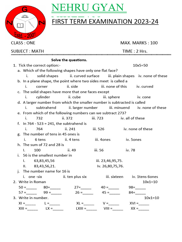 1 math 23 | PDF | Subtraction | Euclidean Geometry