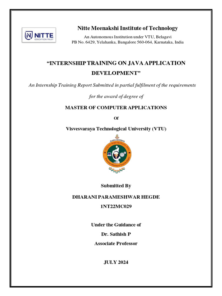 1NT22MC029-Internship Report-2 | PDF | My Sql | Cloud Computing