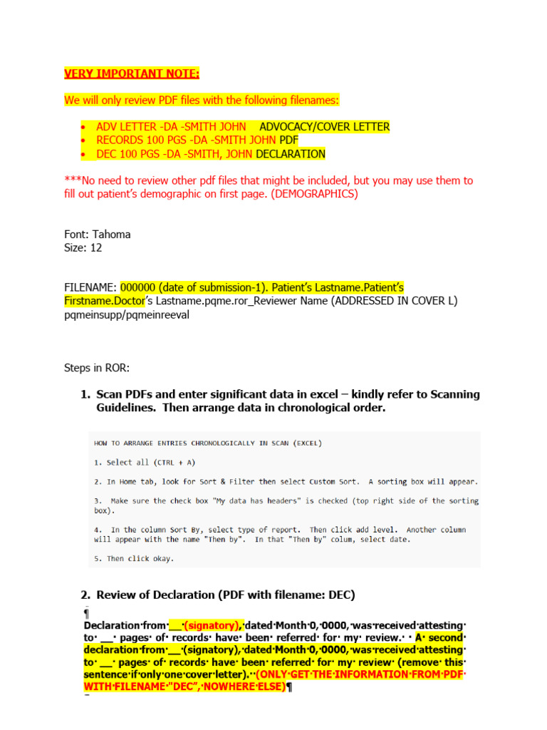 Guidelines - DWC Pros ROR | PDF | Medical Diagnosis | Physical Therapy