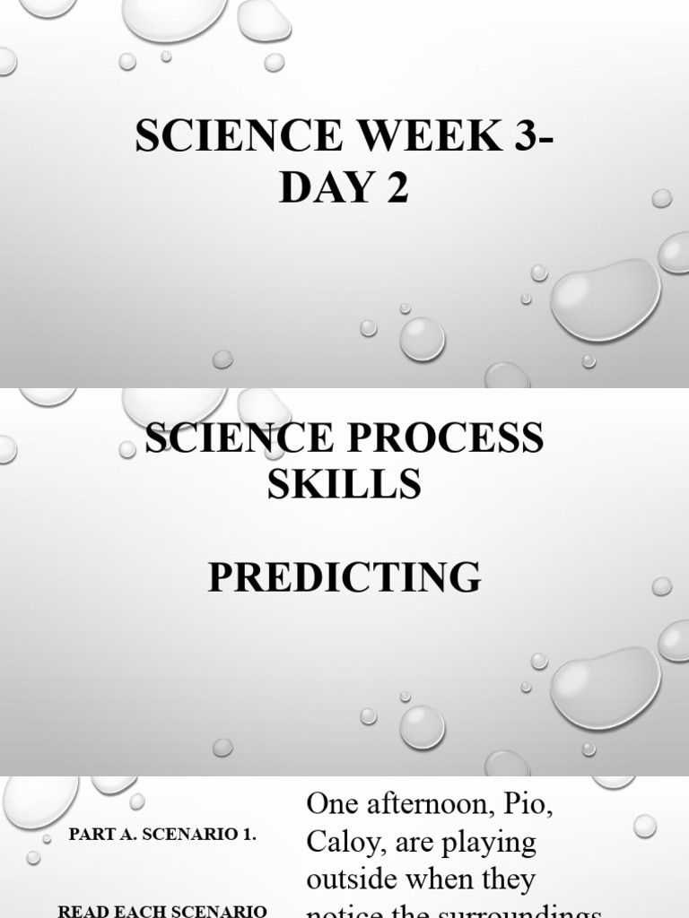 Science Week 3: Predicting Outcomes | PDF