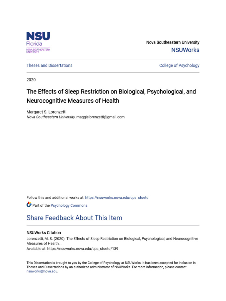 Research Article 4 | PDF | Sleep | Sleep Deprivation