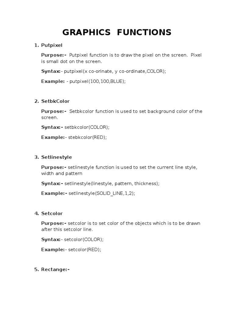 Graphics Functions | PDF | Typefaces | Ellipse