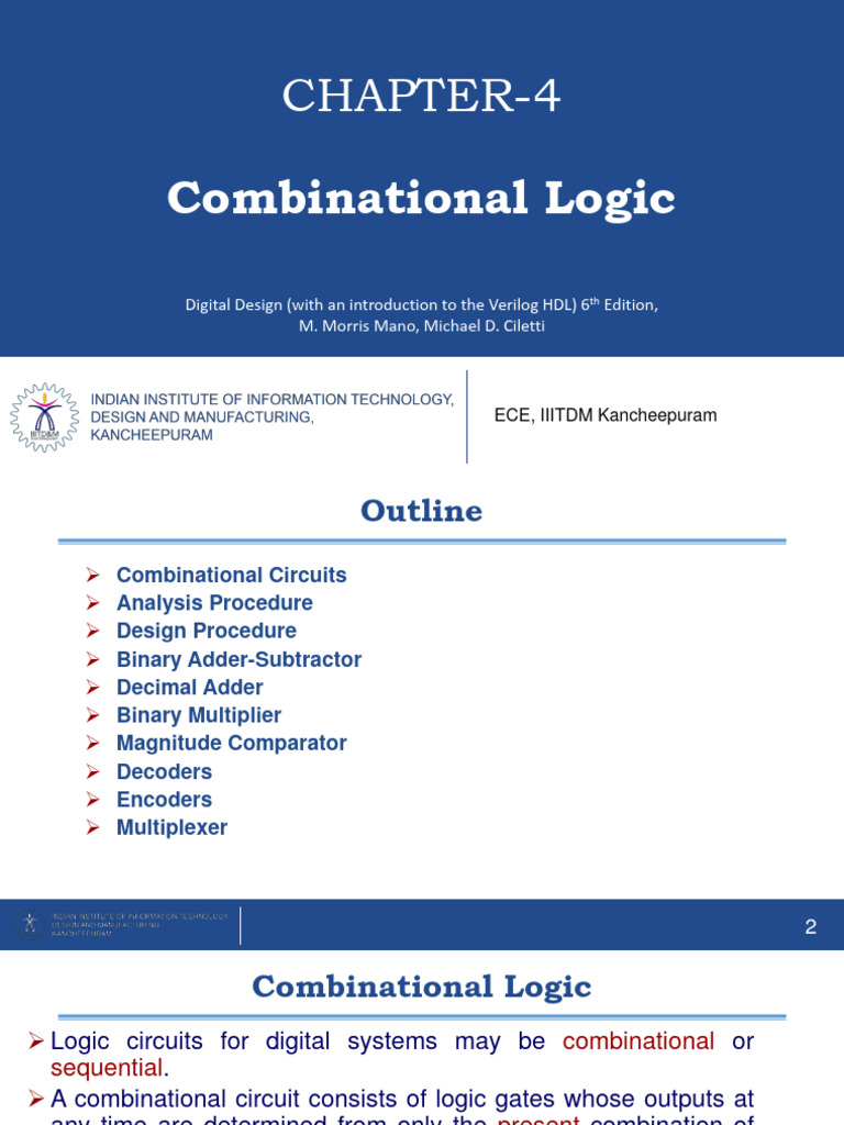 Ch4 Combinational Logic Pdf Logic Gate Binary Coded Decimal