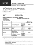 Kts Cr2032 Msds 2025 Ver. (裸電, 帶線共用) | PDF | Dangerous Goods | Carbon ...
