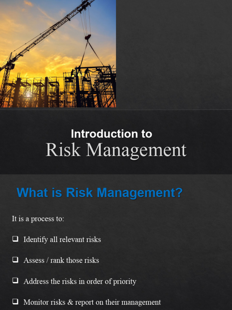 Introduction to Risk Management | PDF | Risk | Risk Management