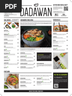 Dadawan Menu: Stone Bowls & Rolls | PDF | Sauce | Japanese Cuisine