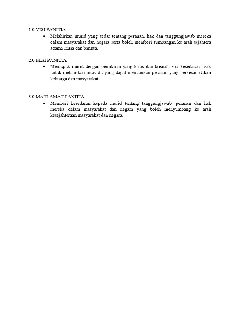 Visi Panitia | PDF