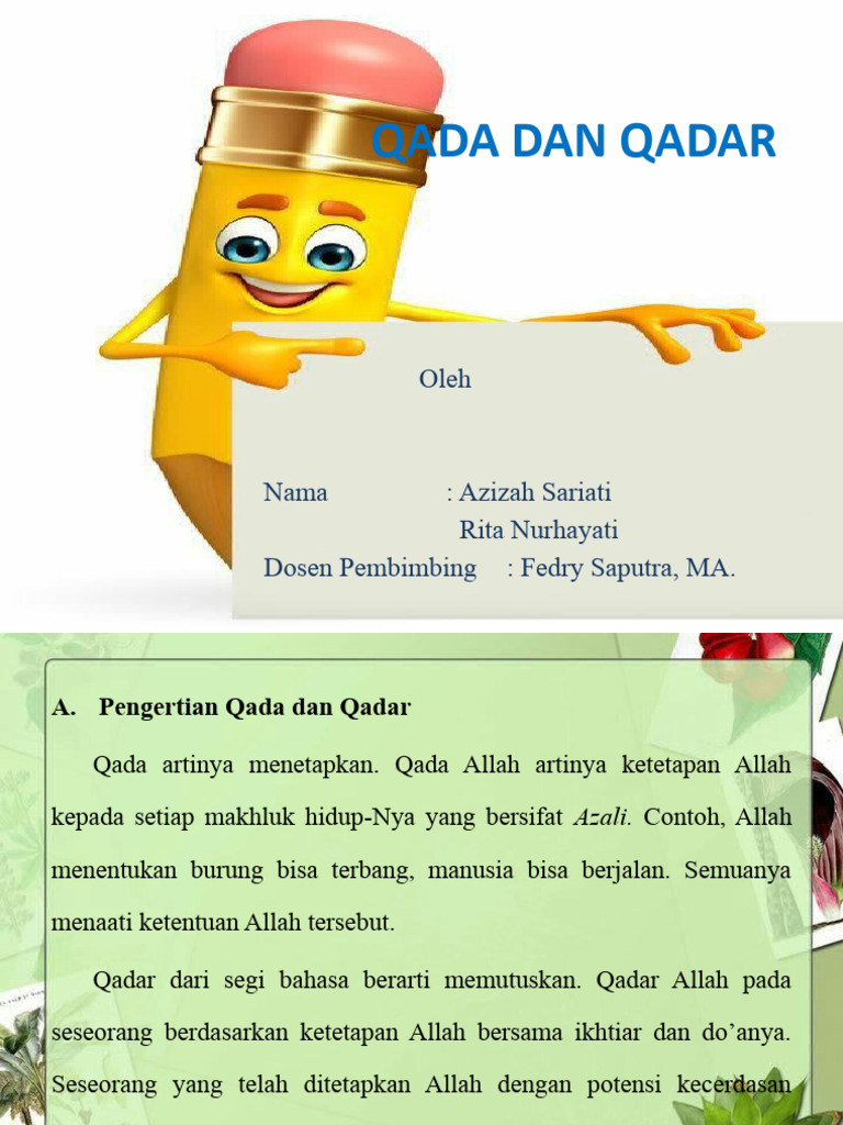 Qada Dan Qadar | PDF | Agama & Spiritualitas