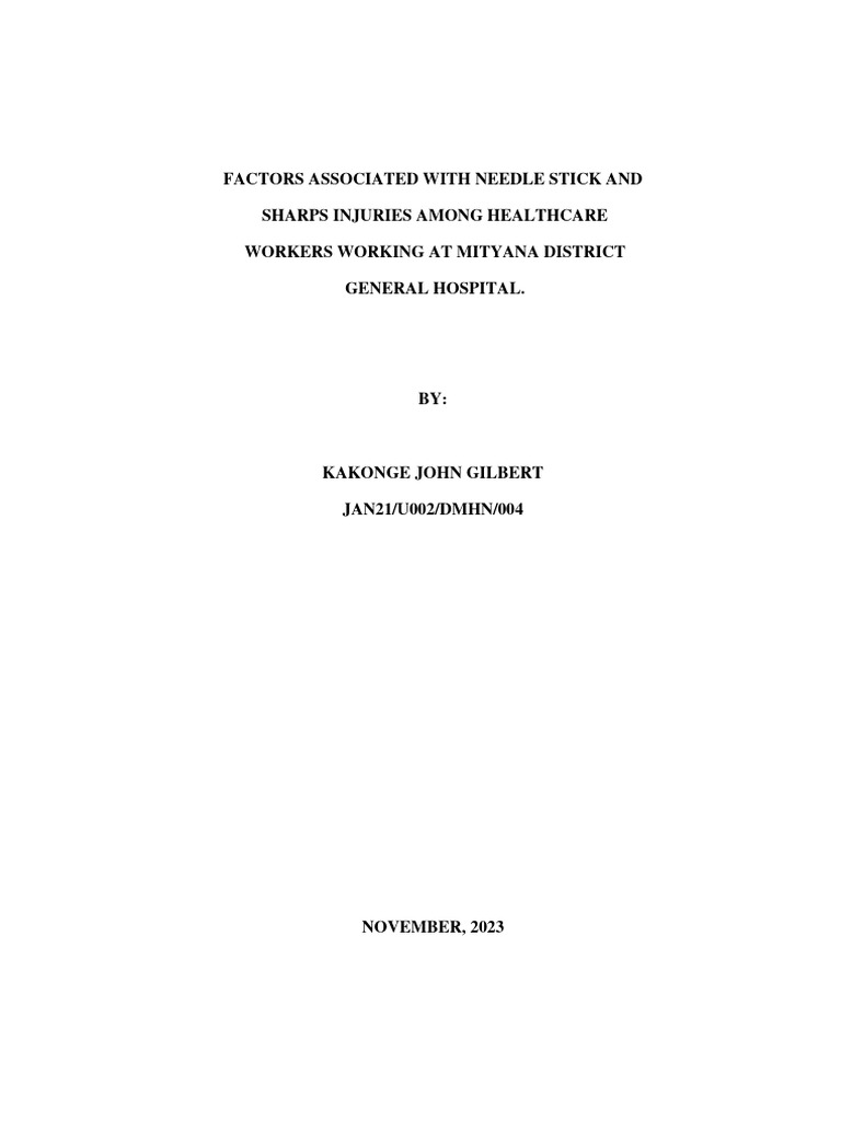 Kakonge REPORT 241 | PDF | Health Sciences | Health Care