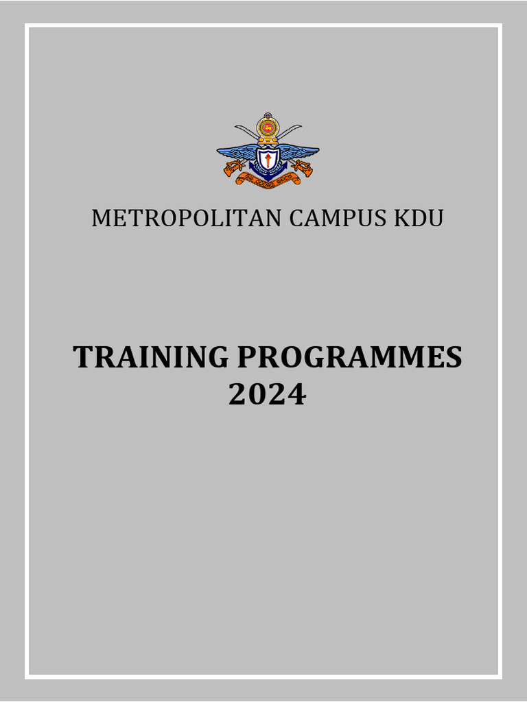 MPC KDU Training Programmes 2024 | PDF | Internet Of Things | Microsoft Excel