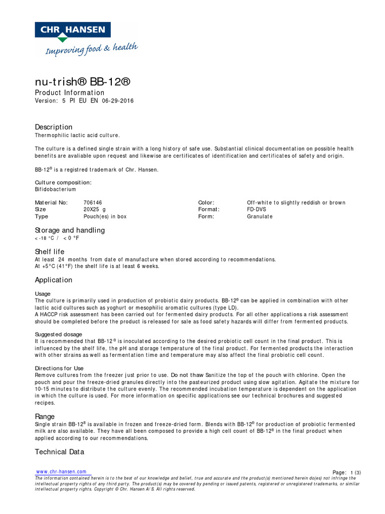 PI EU Nu-Trish BB-12 706146 EN | PDF
