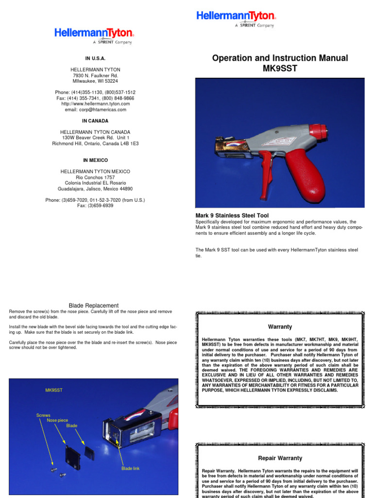 MK9SST-MANUAL | PDF | Implied Warranty | Manufactured Goods