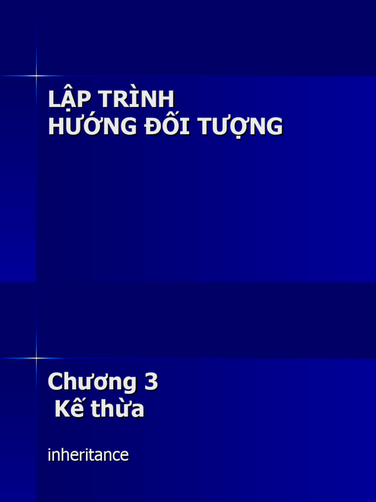 LTHDT Chuong3 KeThua | PDF