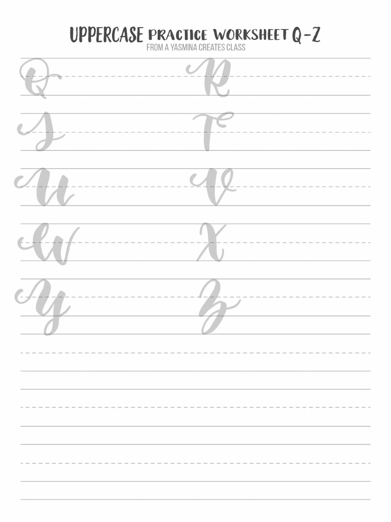 Capital Q-Z Worksheet | PDF