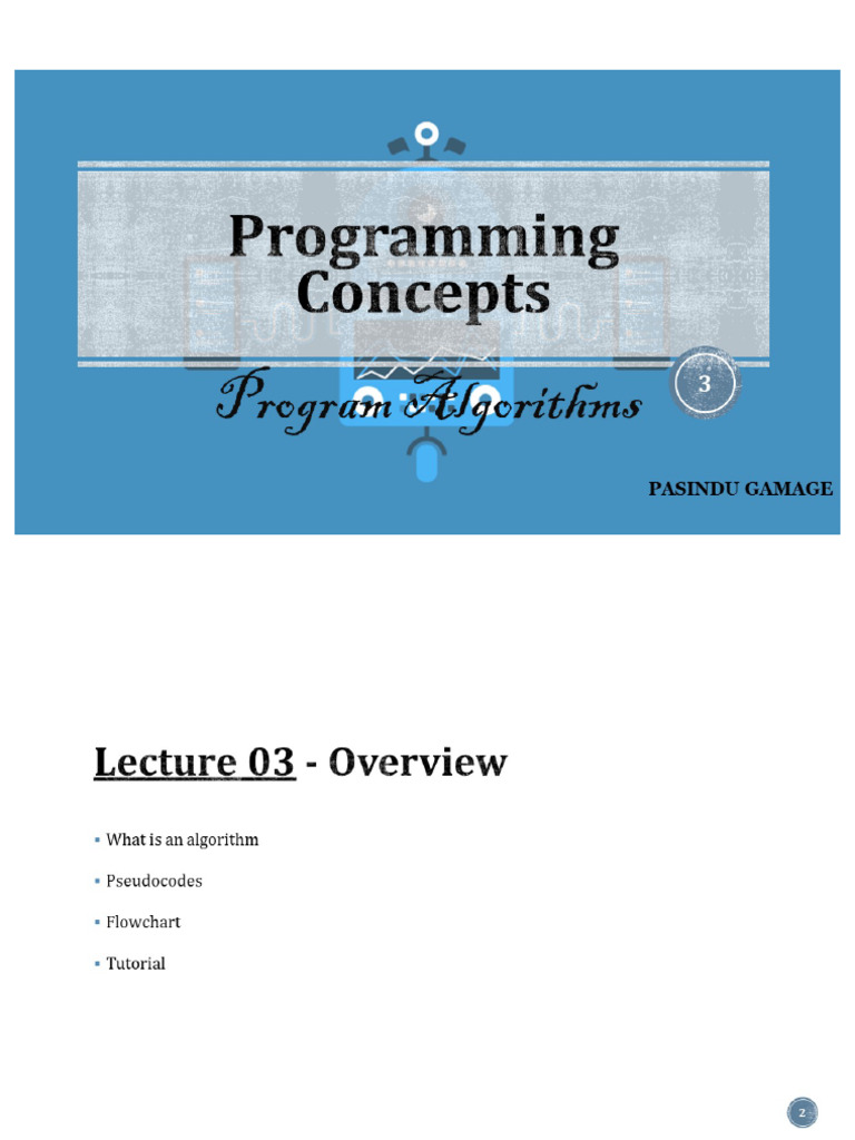 03 - Programming Concepts - Algorithms, Pseudocodes and Flowcharts | PDF 03 - Programming Concepts - Algorithms, Pseudocodes and Flowcharts | PDF