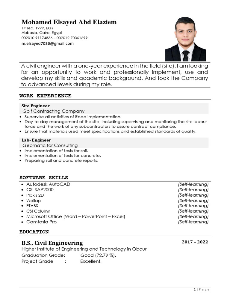 CV Mohamed Elsayed | PDF
