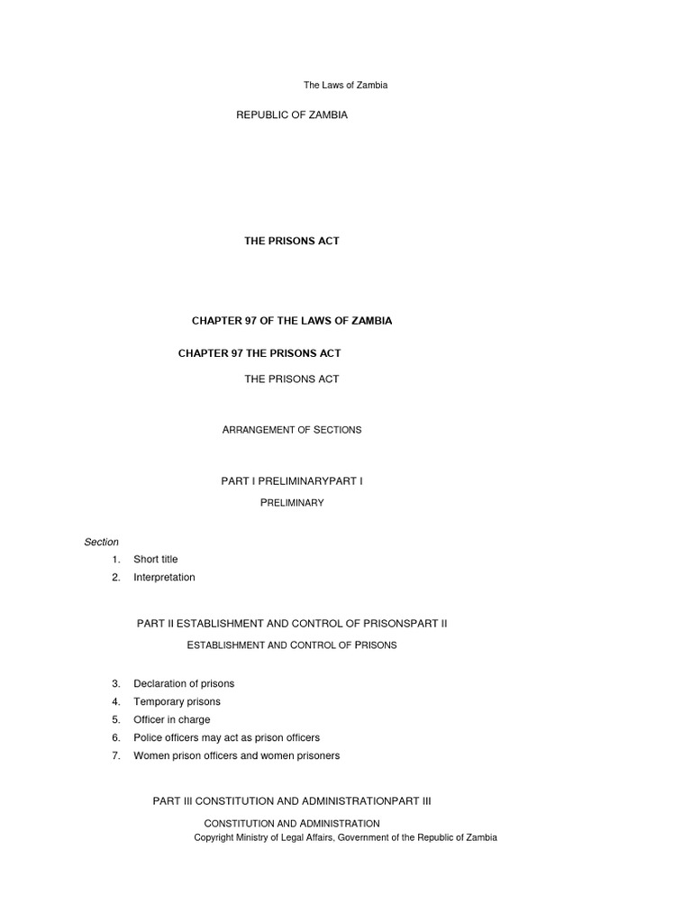 Prisons Act | PDF | Prison | Arrest