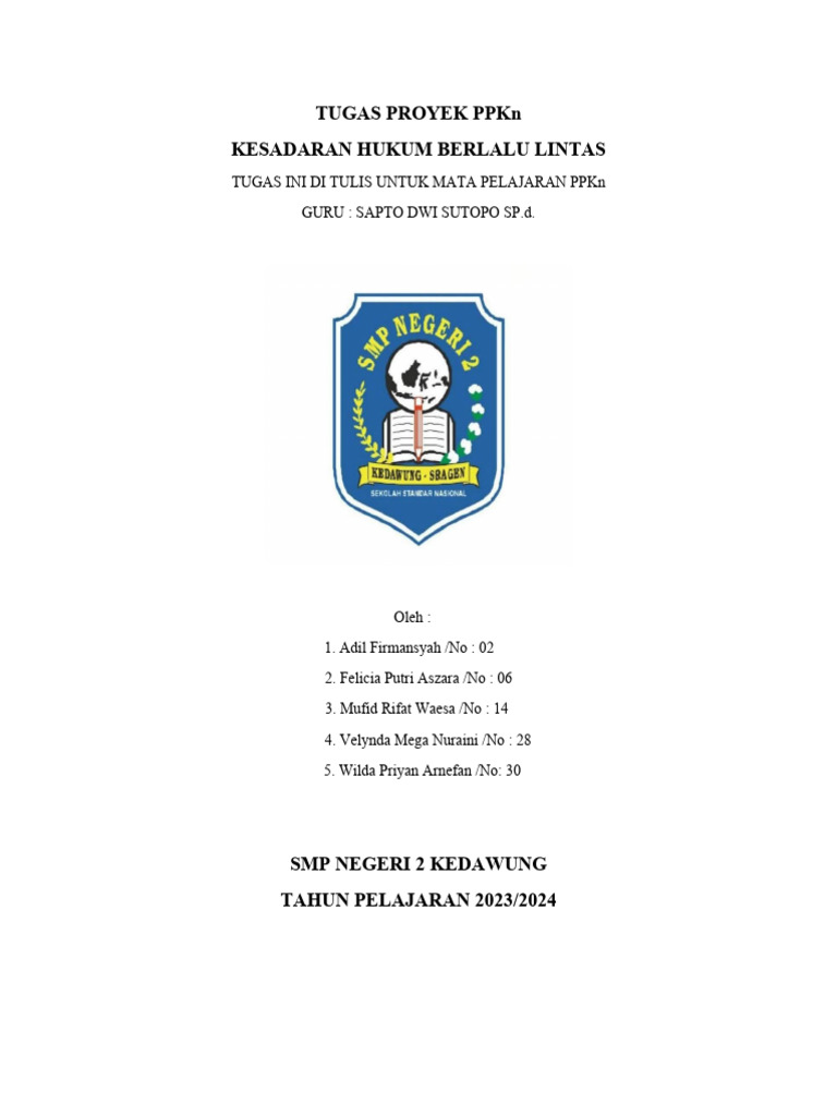 TUGAS PROYEK PPKN | PDF | Ilmu Sosial